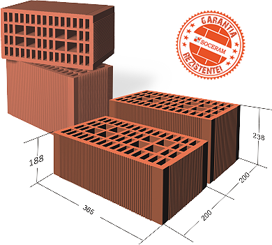 BLOC CERAMIC 365X200X238 DUROTHERM SOCERAM - BADUC Magazin Online ...
